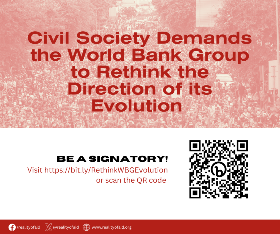 Civil Society Demands the World Bank Group to Rethink the Direction of ... Civil Society Demands the World Bank Group to Rethink the Direction of ...